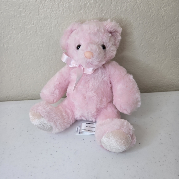 Aurora | Toys | Aurora Pink Plush Teddy Bear With Ribbon | Poshmark